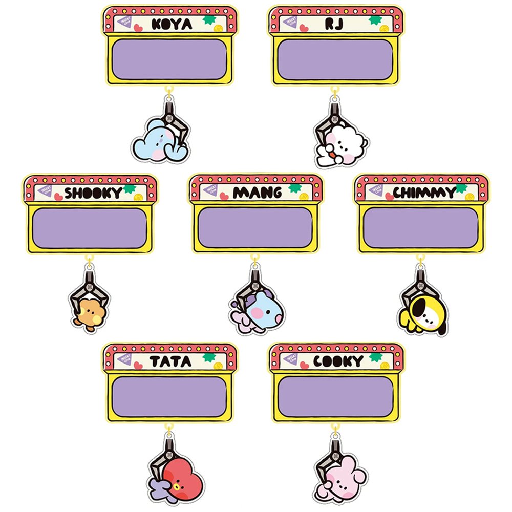 BT21 Minini Acrylic Name Badge – HEY KPOP